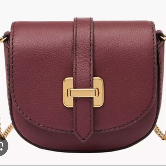 Fossil | Bags | Fossil Emery Micro Gold Chain Crossbody Bag | Poshmark